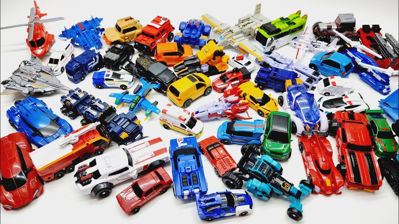 헬로카봇 또봇 미니 50대 비행기 자동차 로봇 장난감 변신 영상 Hello Carbot Tobot 50 Toys ...