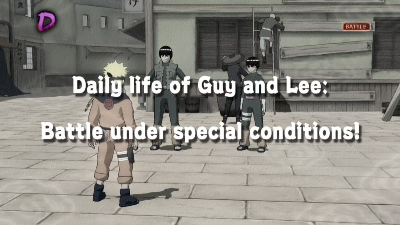 Naruto Ultimate Ninja Storm gameplay, Training with Bushy brow Sensai ...