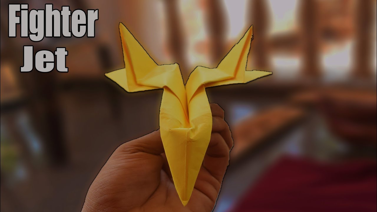 Fighter jet origami - star War paper plane - YouTube