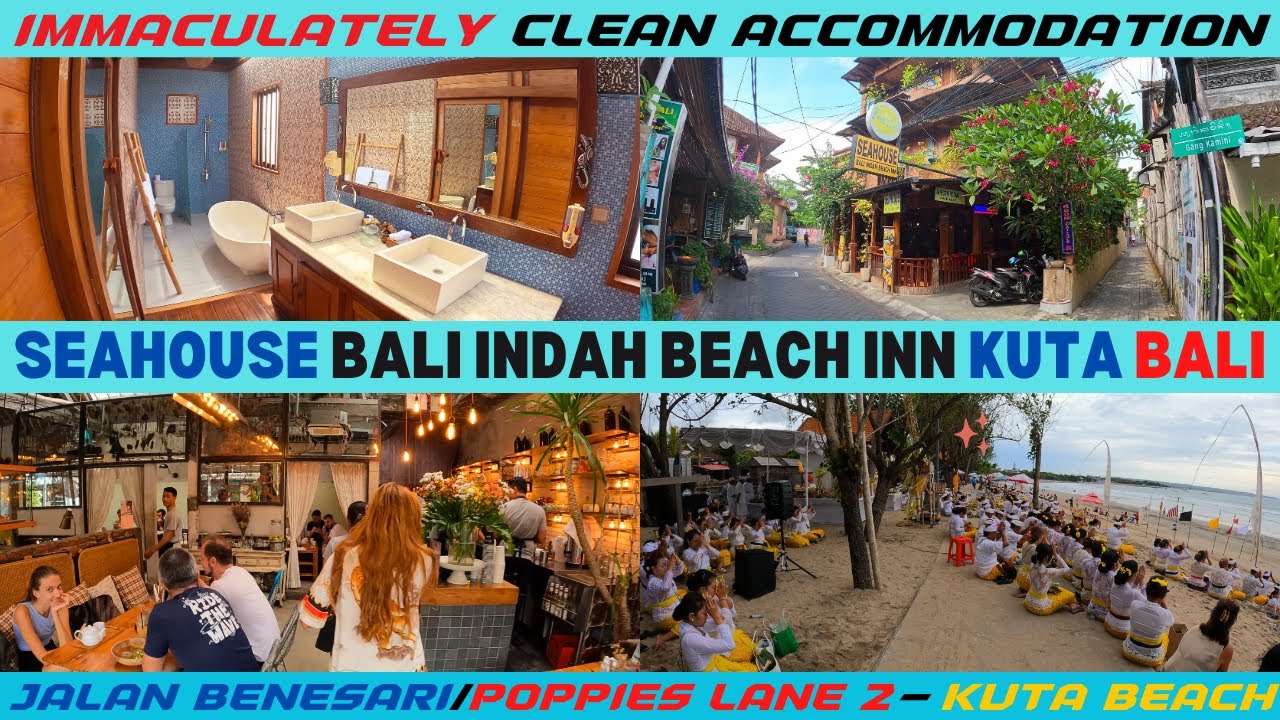 Bali Kuta Hotels Seahouse Bali Indah Beach Inn Poppies Lane 2 - YouTube