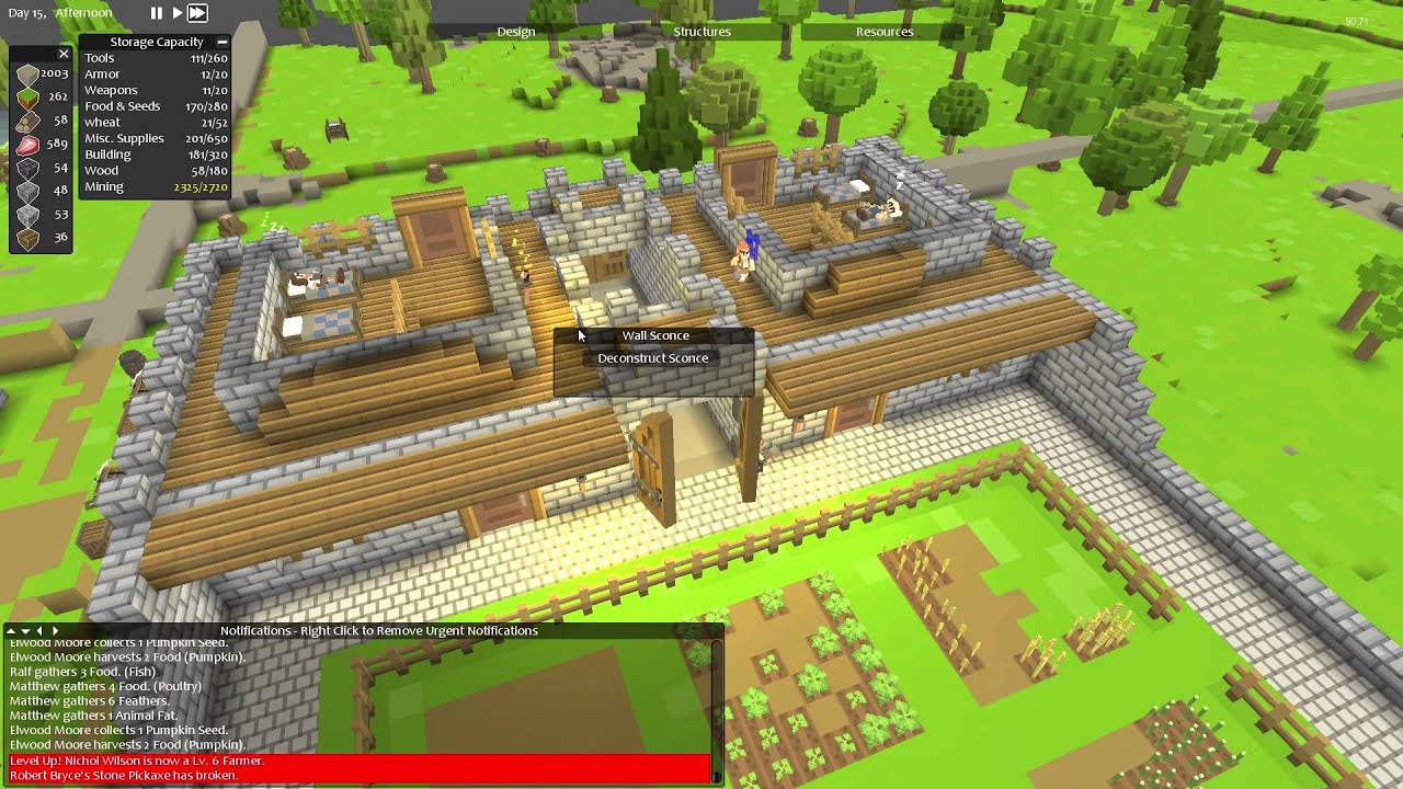 Timber and Stone EASY - S2Ep15, Wall Sconces and Two-Storey Buildings ...