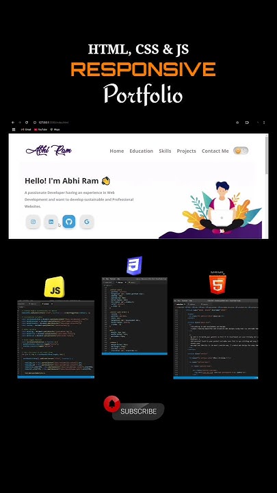 Responsive #portfolio #webdesign #responsivewebdesign #html #css #javascript #react #ai # ...