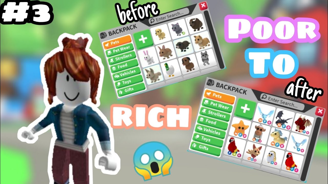 POOR To RICH Challenge - Adopt Me Episode 3 - YouTube