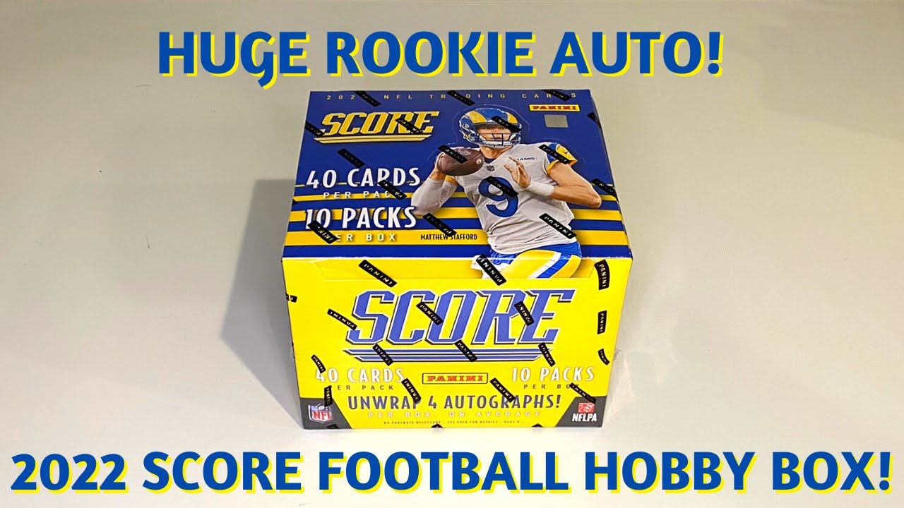 HUGE TOP ROOKIE AUTO! - 2022 SCORE FOOTBALL HOBBY BOX! - YouTube