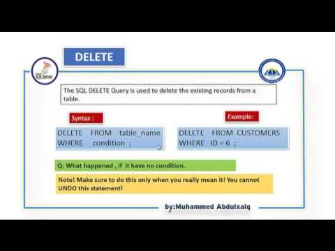 39-DELETE SQL SERVER KURDISH TUTORIALS - YouTube