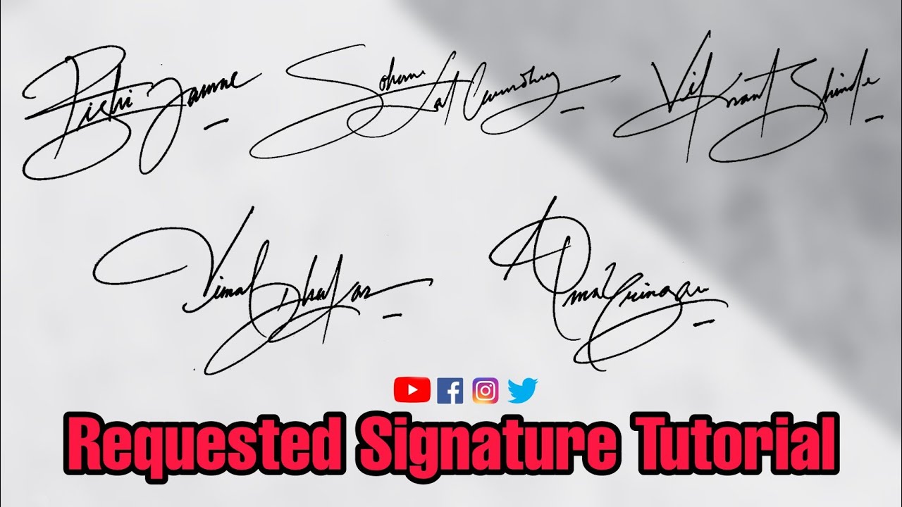 Requested signature style || Requested Signature || @AnupCalligraphy ...