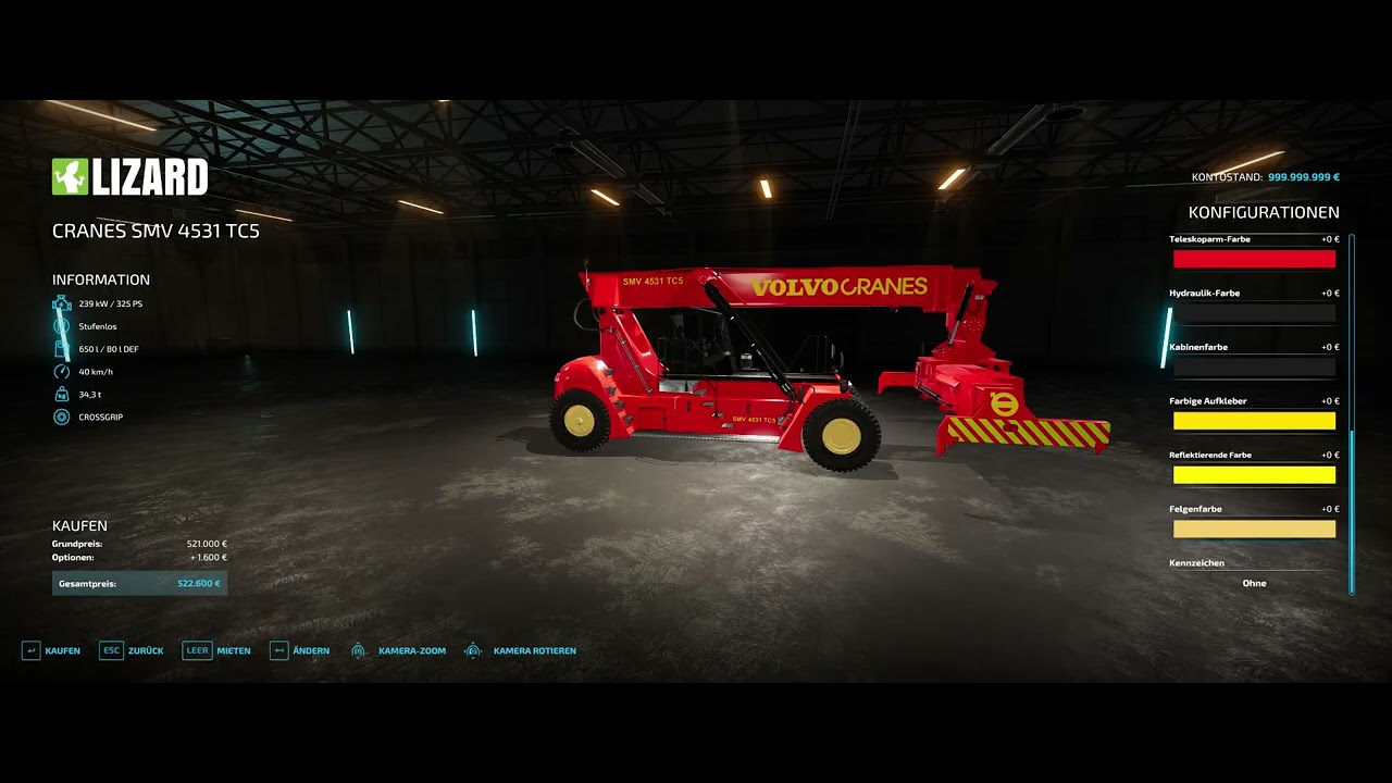 Farming Simulator 22 modreview. Lizard Cranes SMV 4531 TC5 - YouTube