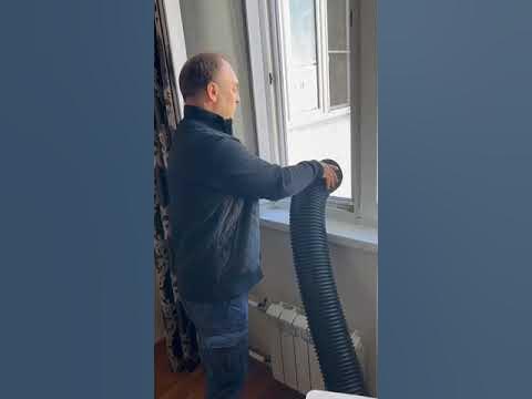 Пластиковое стекло с отверстием в рамке для мобильного кондиционера ...