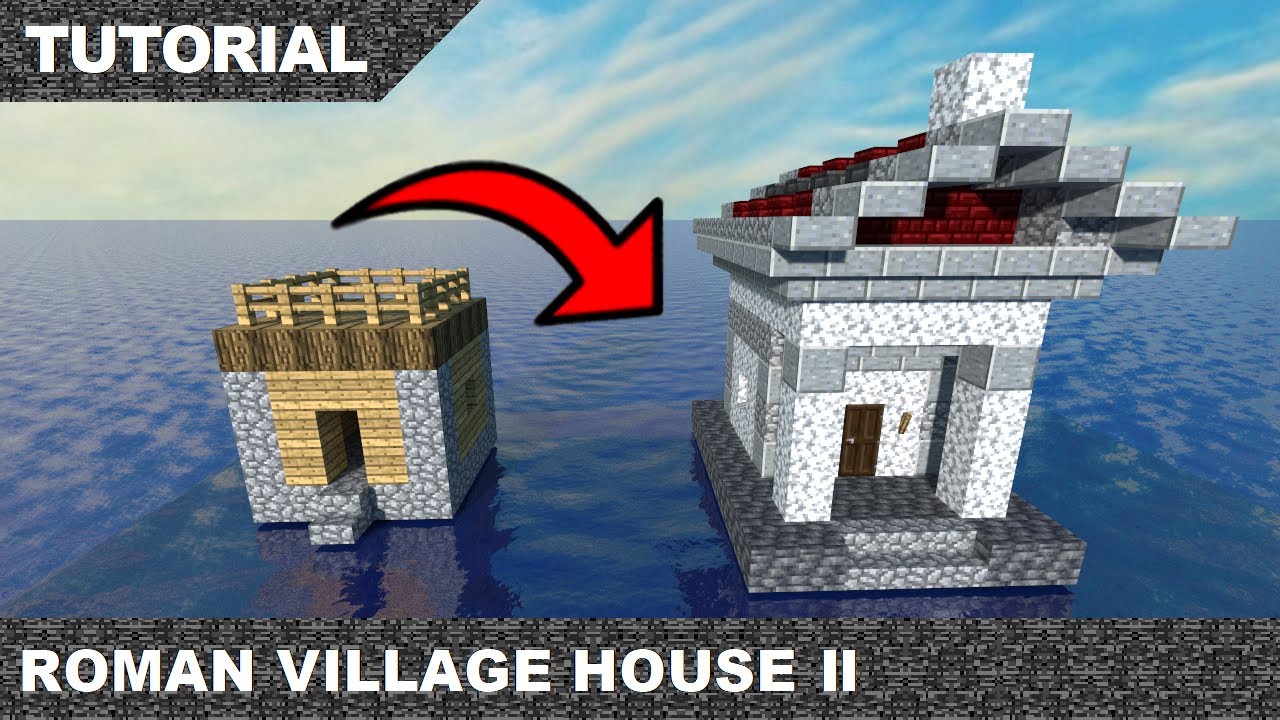 Minecraft Roman Villager Easy House Tutorial 2 - YouTube