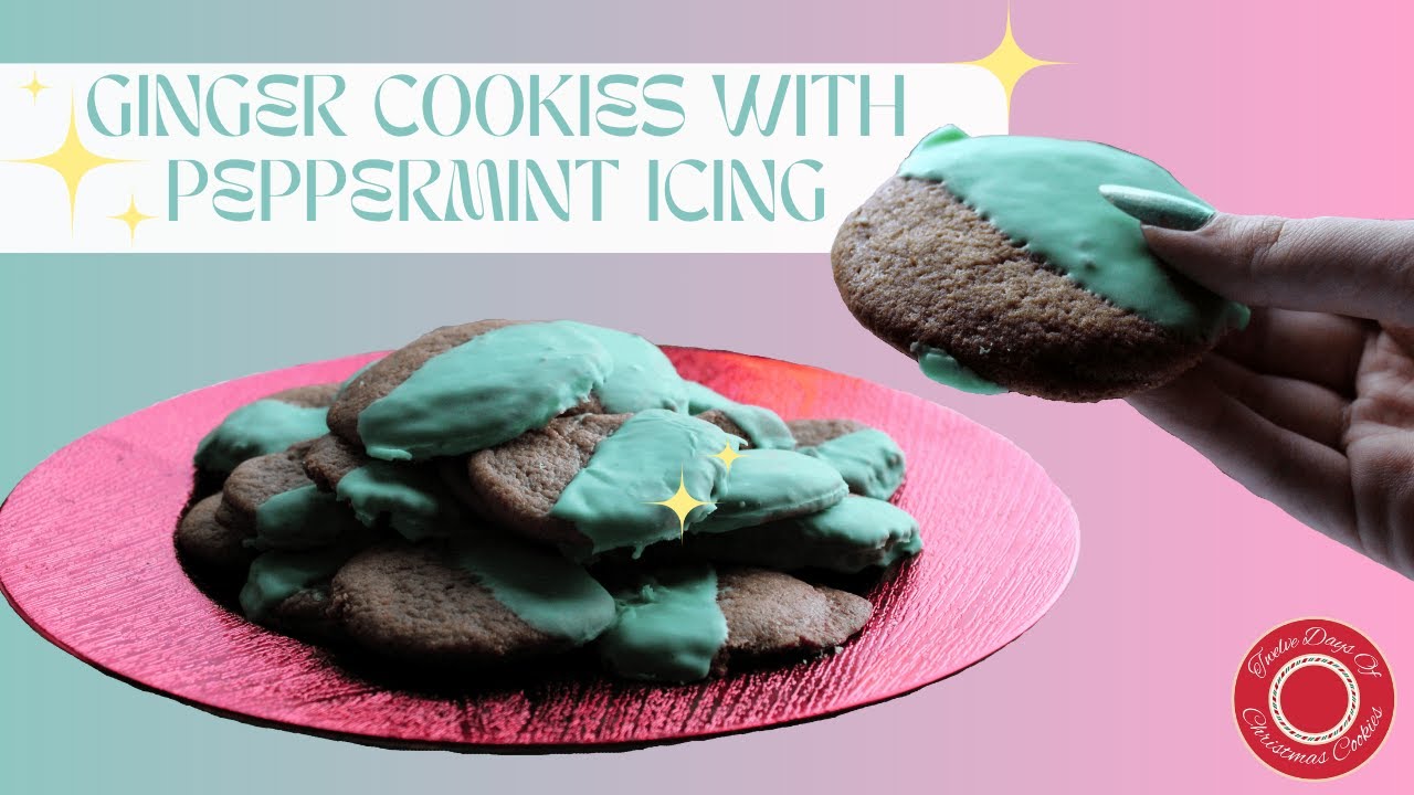 Spicy Ginger Cookies with Cool Peppermint Icing - YouTube