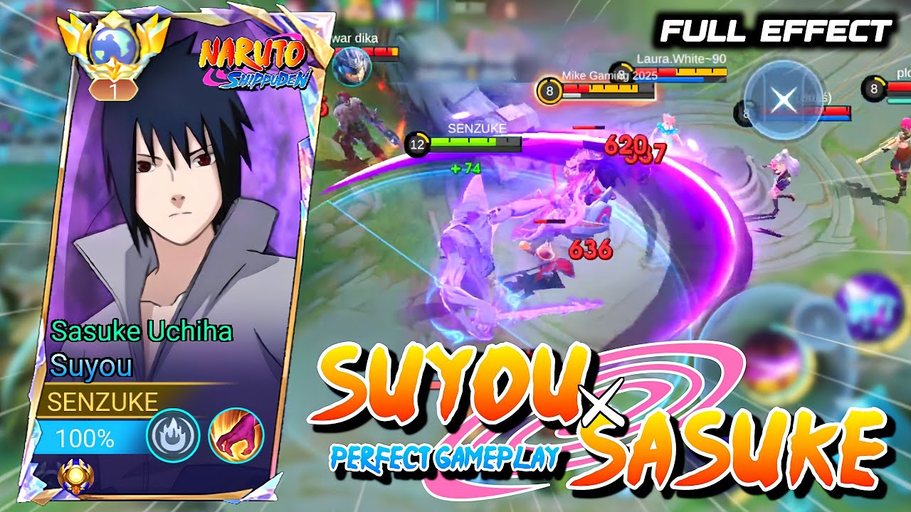 SUYOU SASUKE SKIN GAMEPLAY ( BEST SKIN EVER ) BEST ROTATION FOR GET ...