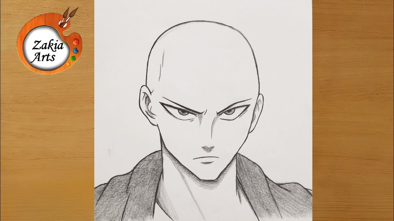 How to draw Saitama - One Punch Man- step by step || How to draw easy ...