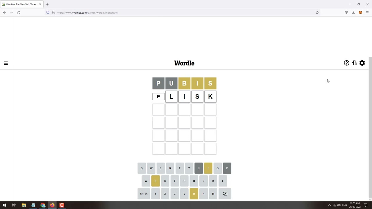 NYT Wordle Solved | New York Times Wordle Solution | Wordle Today 26th ...