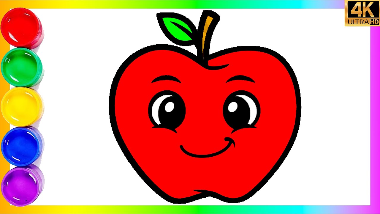 Disegnare facilmente una mela, Come disegnare una mela carina per ...