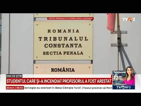 Studentul care şi-a incendiat profesorul, nemulţumit de nota de la examen, a fost arestat ...