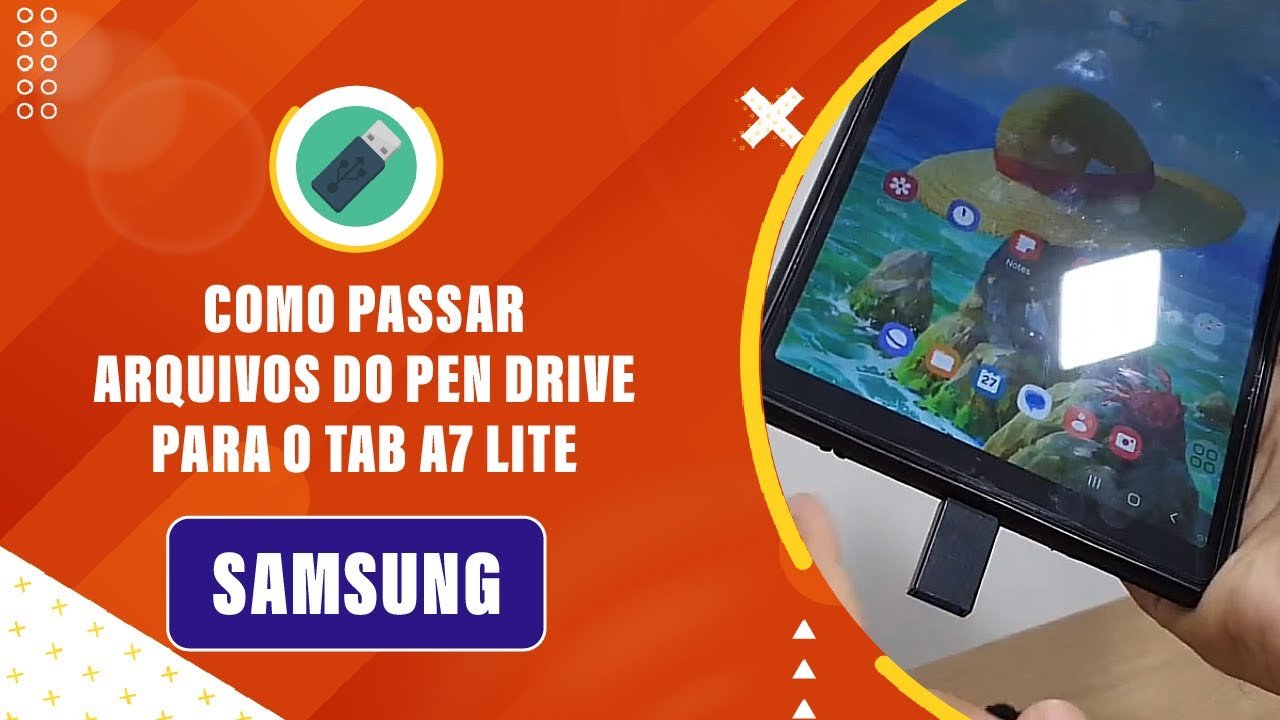 Como passar arquivos do pen-drive para o seu Galaxy Tab A7 Lite - Passo ...