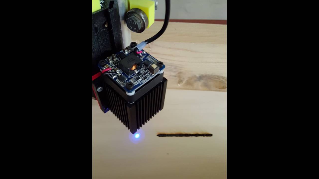I° Test - Laser on MPCNC 5.5w - YouTube