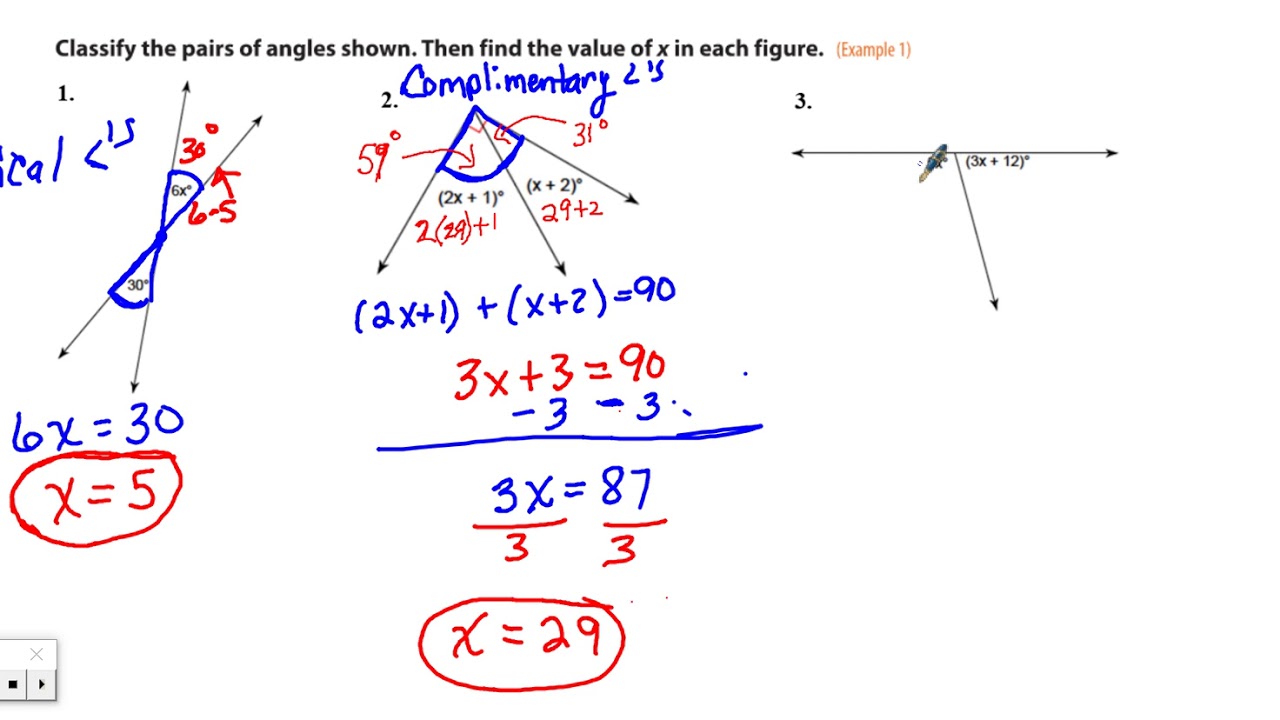11 1 Angle and Line Relationships - YouTube