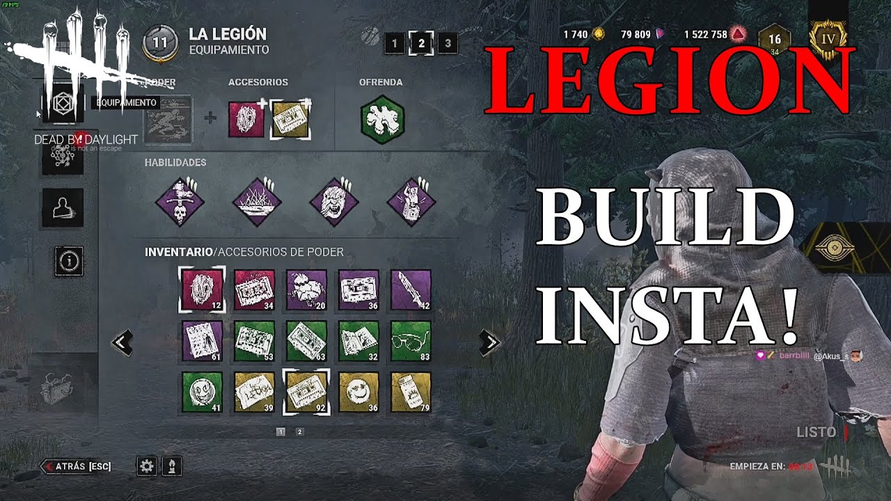 [DBD-KILLER] LEGION! BUILD INSTA PALLET&FRENESI! - YouTube