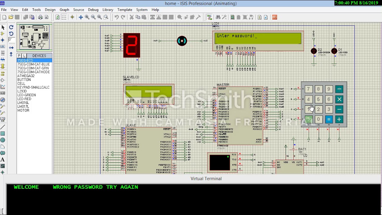Smart Door Lock System using AVR - YouTube