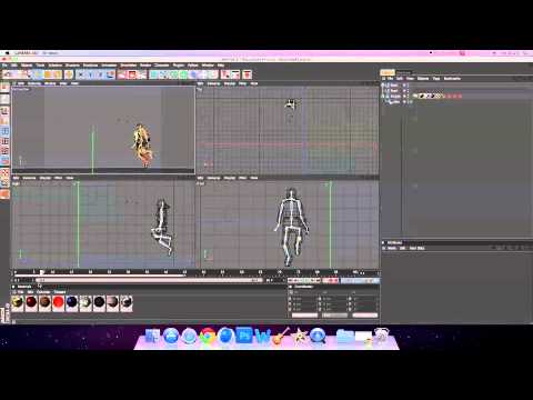 C4D walk cycle (rigging) - YouTube