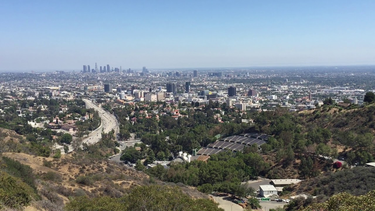 Overlooking the city of Los Angeles from the Jerome C Daniel Overlook ...
