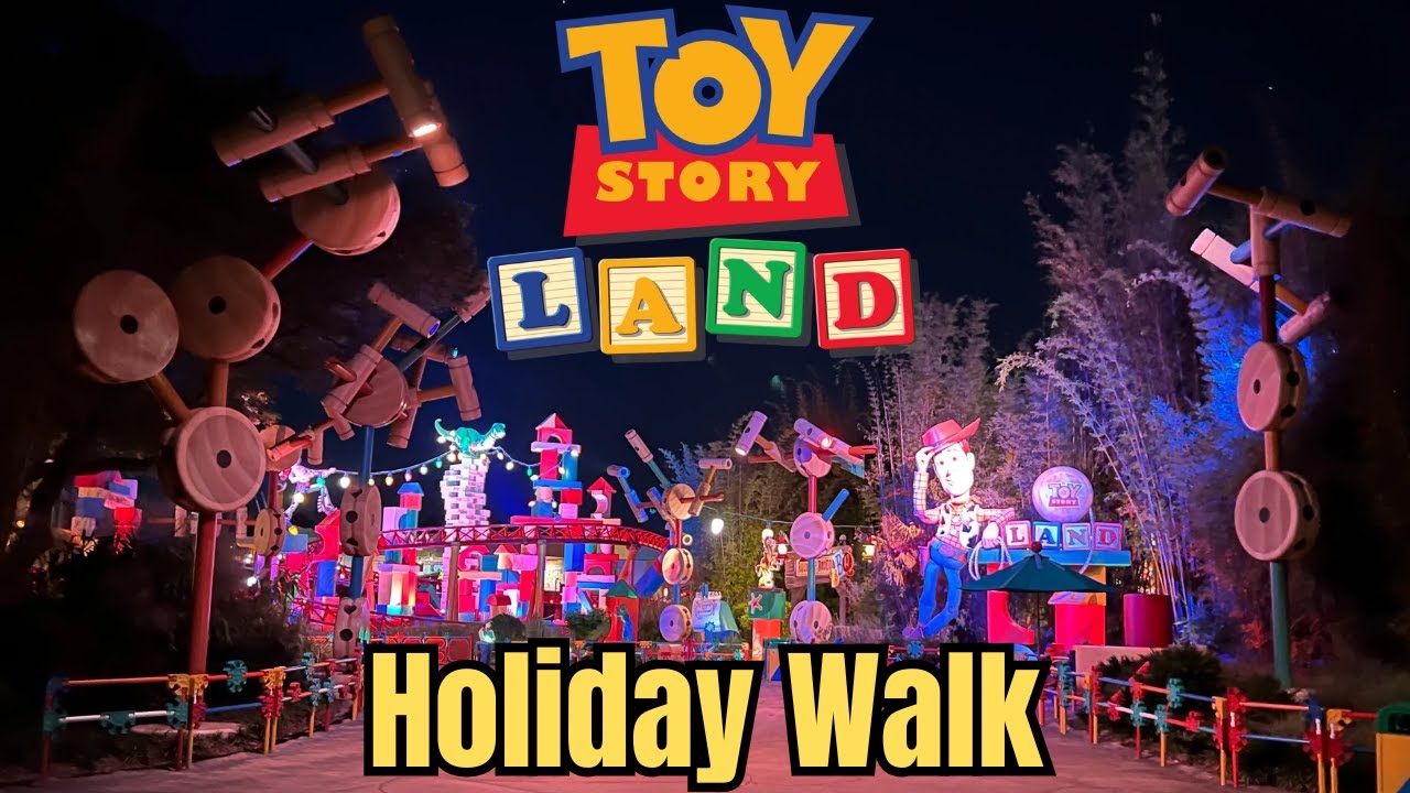 Toy Story Land Holiday Walkthrough 4k POV Disney World - YouTube