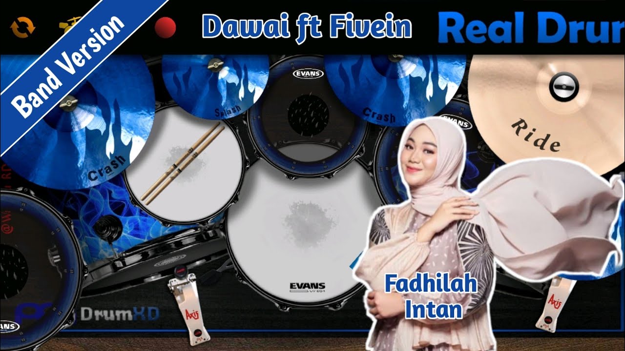 Fadhilah Intan ft Fivein - Dawai || Real Drum - YouTube