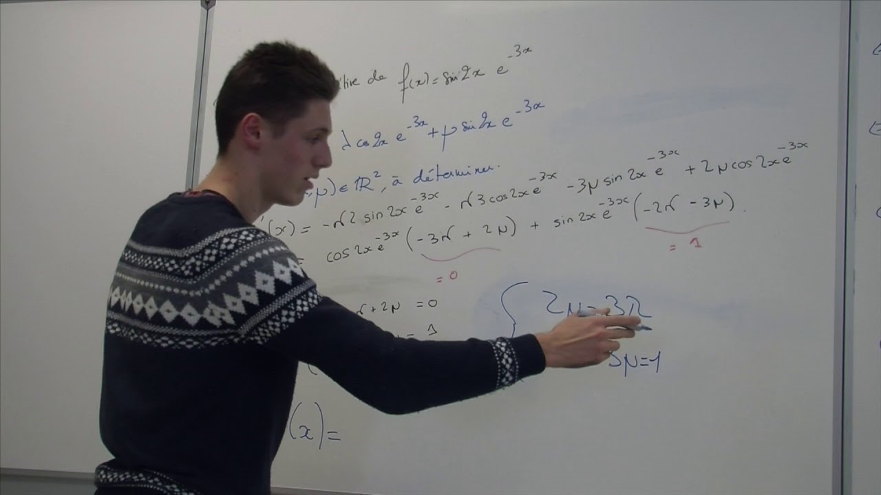 Math - Exercice - Primitive de cos(ax)e^(bx) et sin(ax)e^(bx) - YouTube