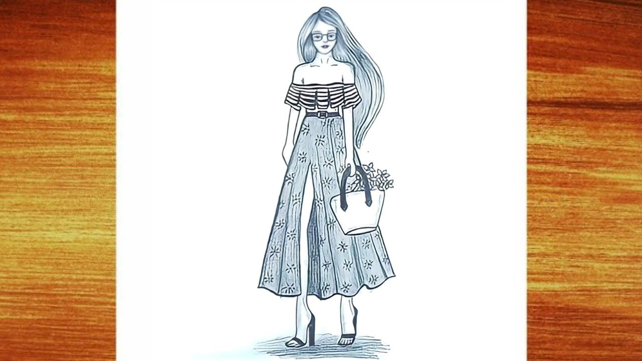 How To Draw A Beautiful Girl Full Body | Pencil Sketch For Beginners ...