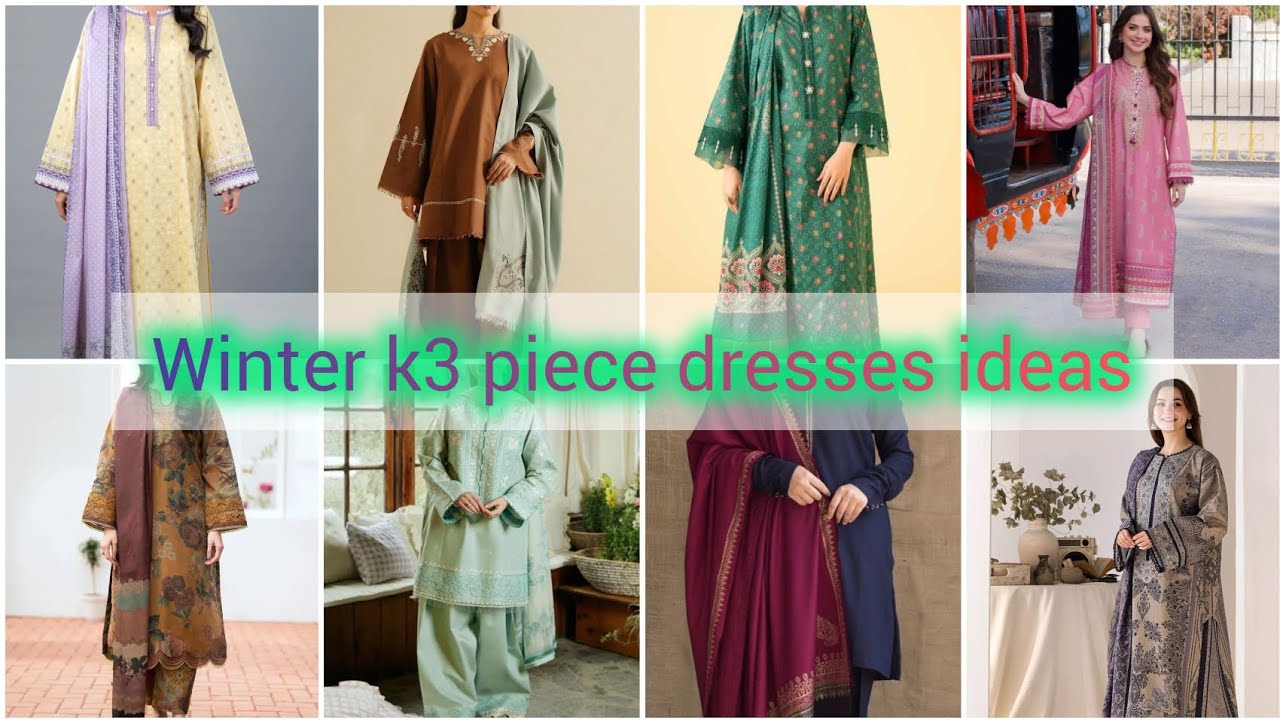 Winter Printed 3 Piece Dress Designs | Fashion Ki Duniya#trending # ...