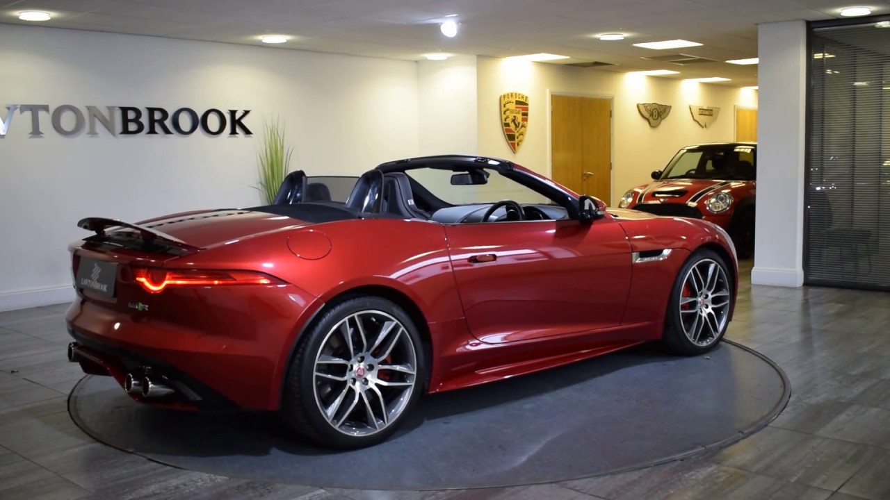 Jaguar F type R 5 0 Italian Racing Red with Black Lawton Brook - YouTube