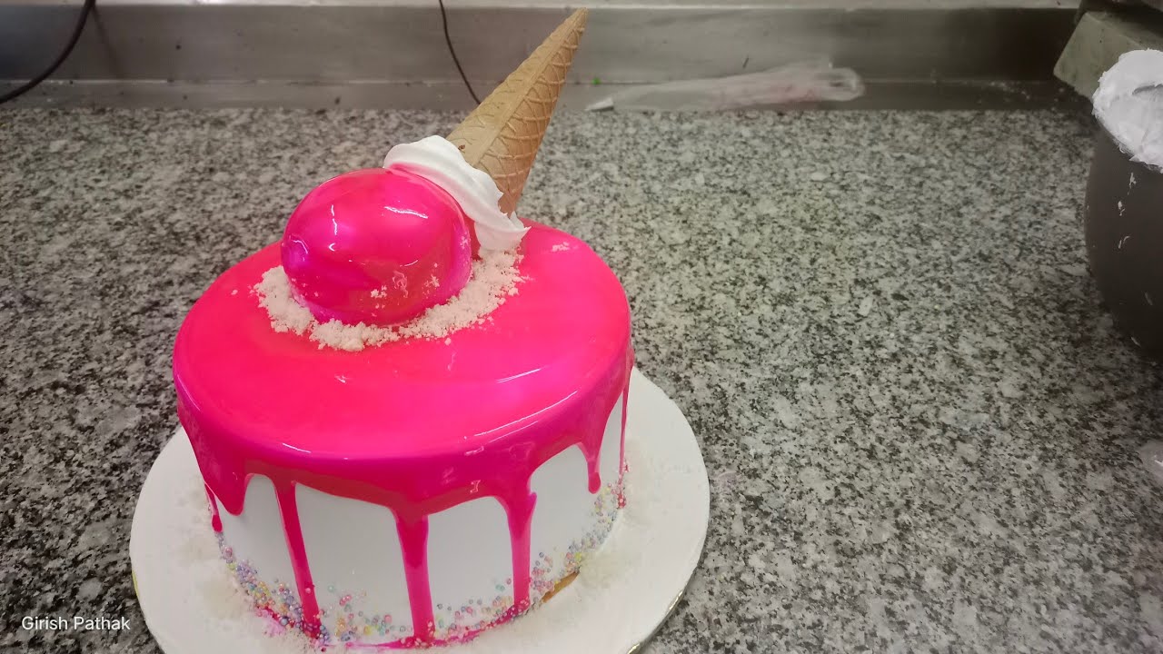 ice cream cake design whip cream cake cream cons Softy corn making ...