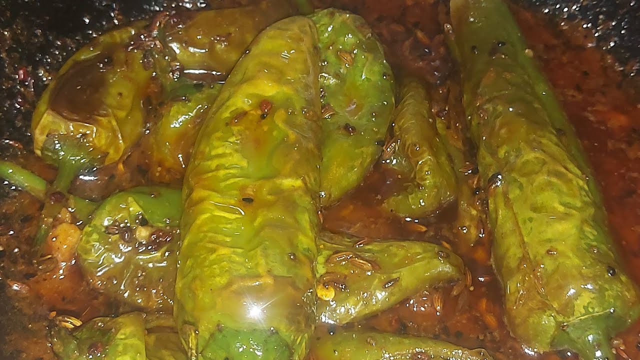 simple easy achari mirch recipe #acharimirch #vegetarian #mirchi #food ...