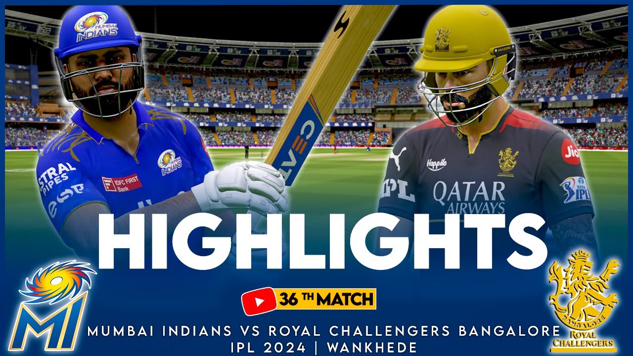 Kohli & Sharma 124 Not Out..! | MI vs RCB Gameplay Highlights | IPL ...