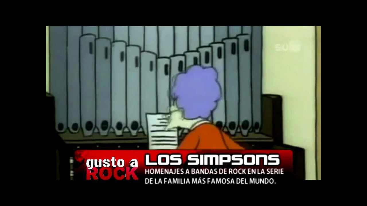 Los Simpsons - Homenajes a bandas de rock | Gusto a Rock - YouTube