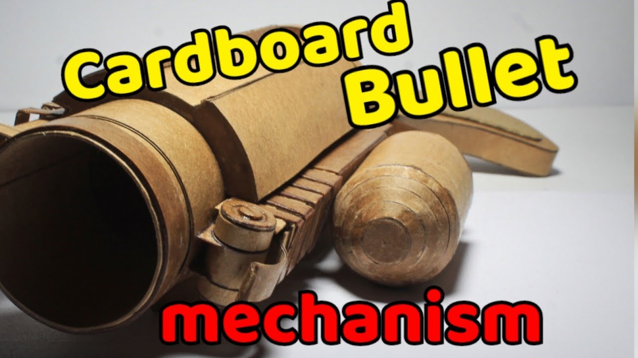 Cardboard handgun | Bullet mechanism | Simplecraft - YouTube