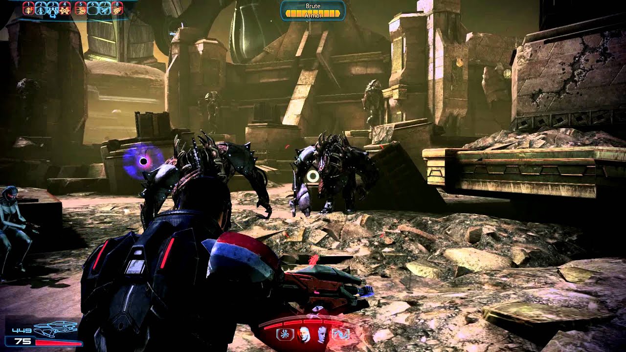 Mass Effect 3 - Vanguard, Brute's, Biotic Charge, and Nova - YouTube