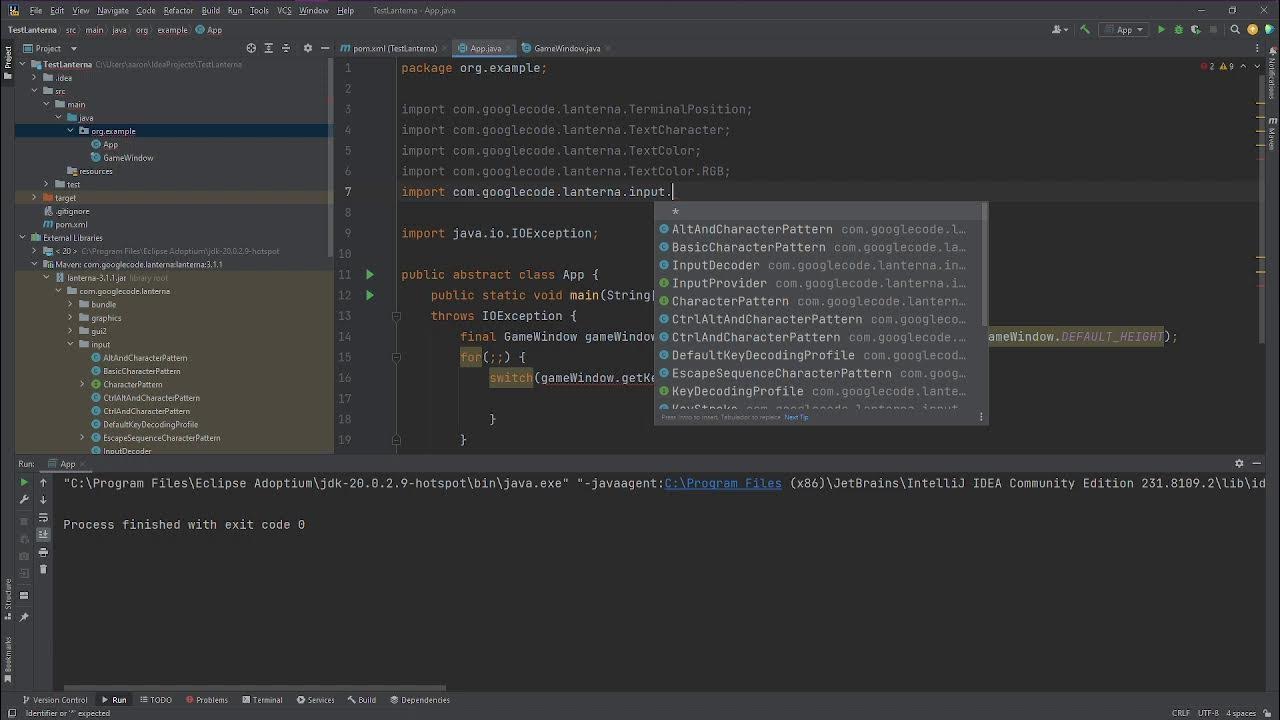 Probando Lanterna para crear interfaces para CLI - YouTube
