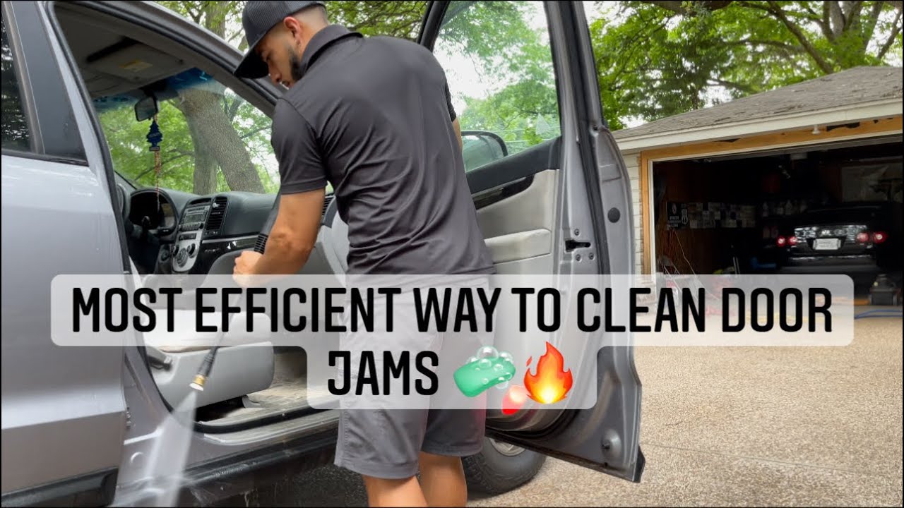 How to quickly clean door jams with a rinseless wash - YouTube