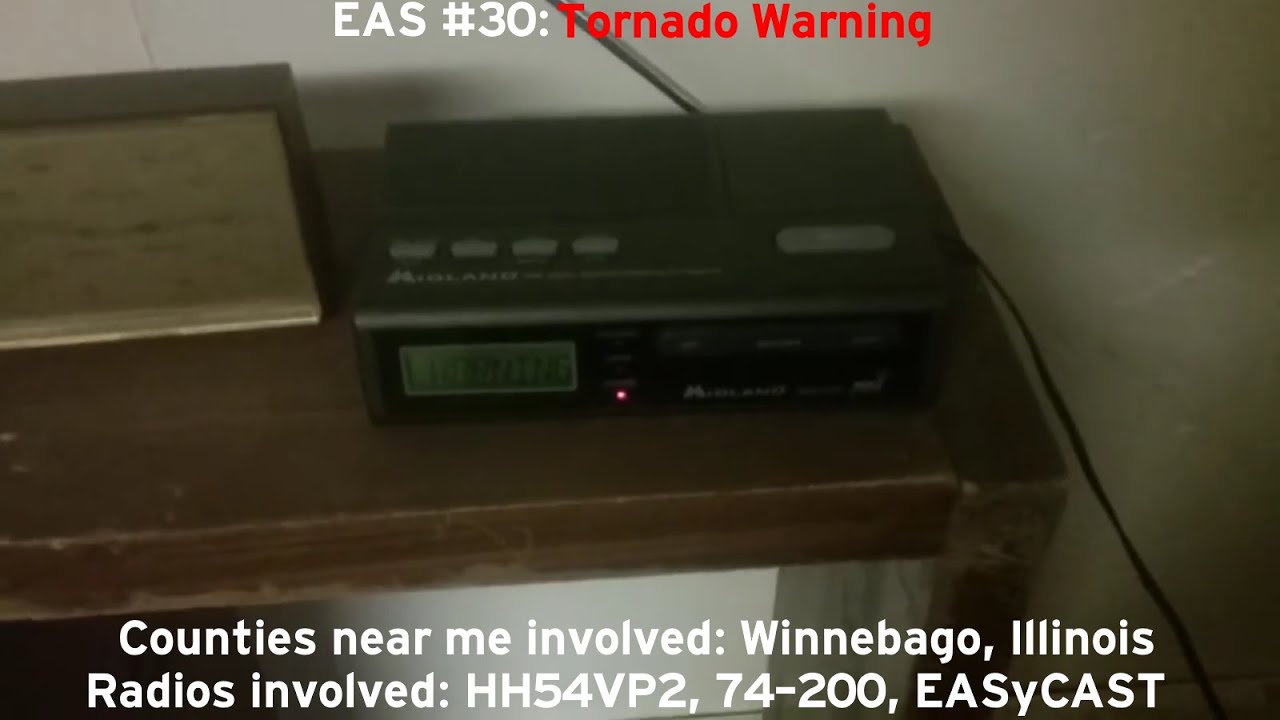 (EAS #30) Tornado Warning for Winnebago, Illinois with EASyCAST Relay ...