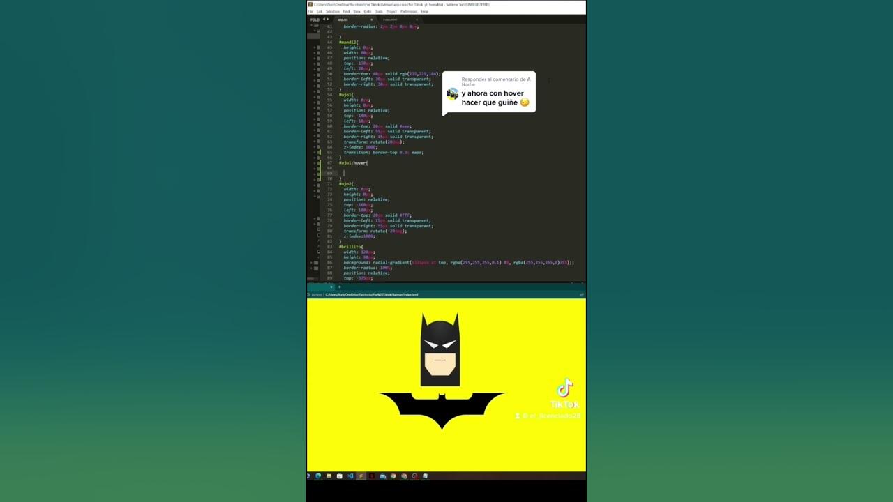 Como Hacer Guiñar A Batman Con Css Foryou Parati Coding Tutorial Code Viral Memes Youtube