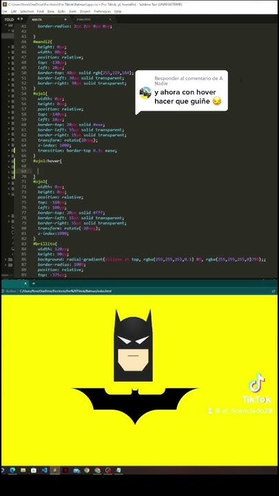 Como Hacer Guiñar A Batman Con Css Foryou Parati Coding Tutorial Code Viral Memes Youtube