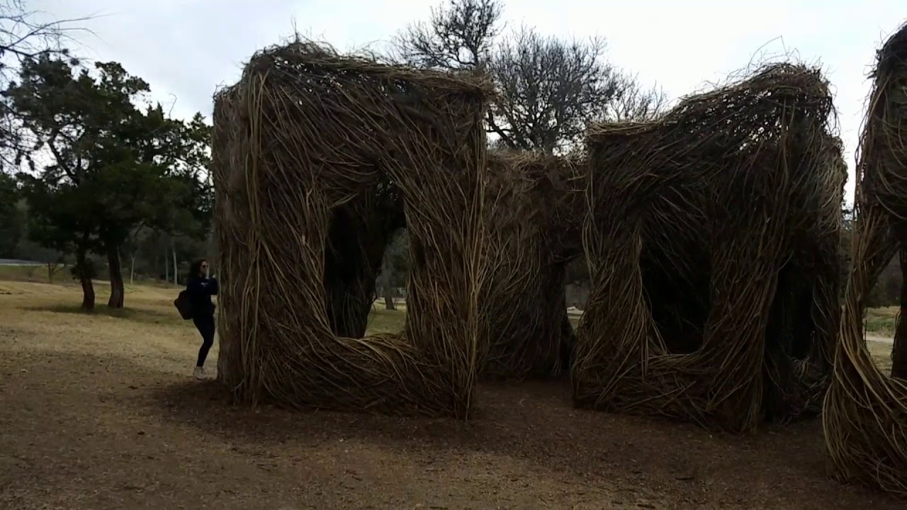 StickWork art by Patrick Dougherty at Pease Park in Austin TX - YouTube