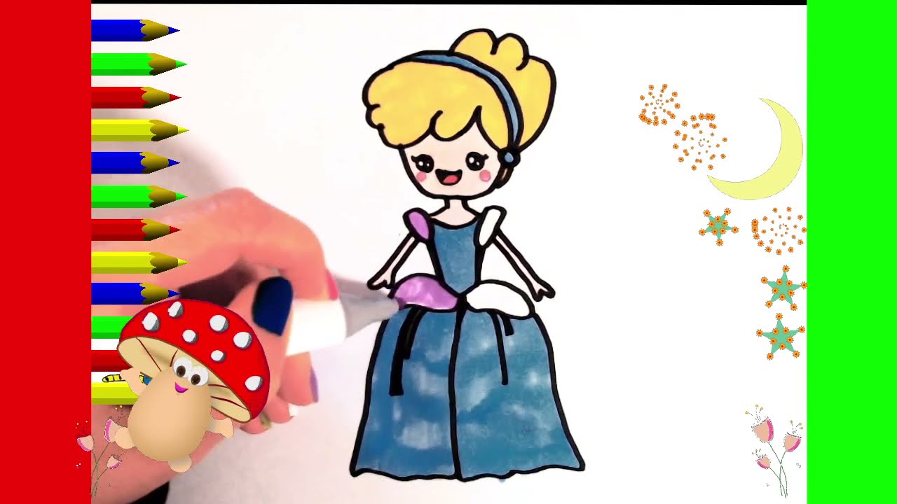KAWAII 💠 COME DISEGNARE UNA Principessa Disney Cenerentola FACILE - YouTube