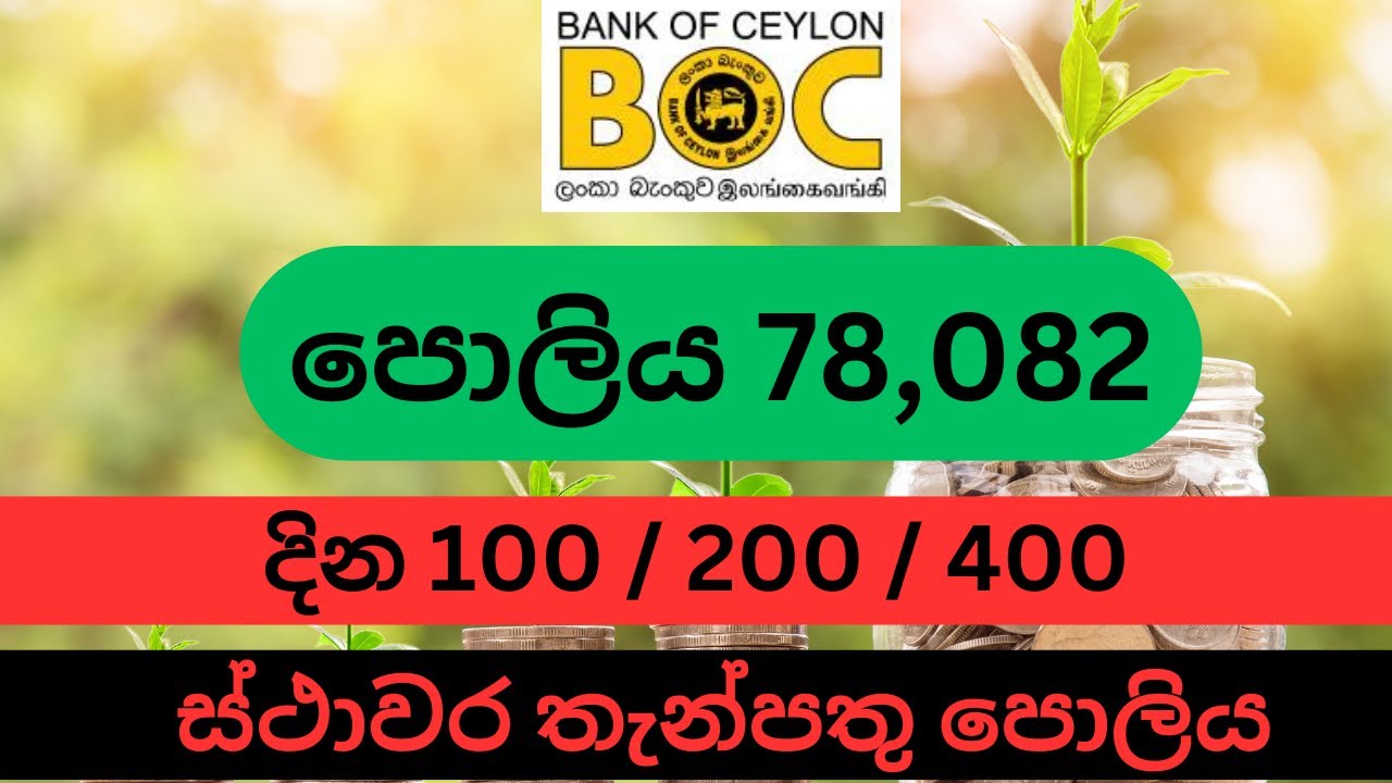 BOC 100 200 400 days FIXED DEPOSIT INTEREST RATES IN SRI LANKA | 2025 ...