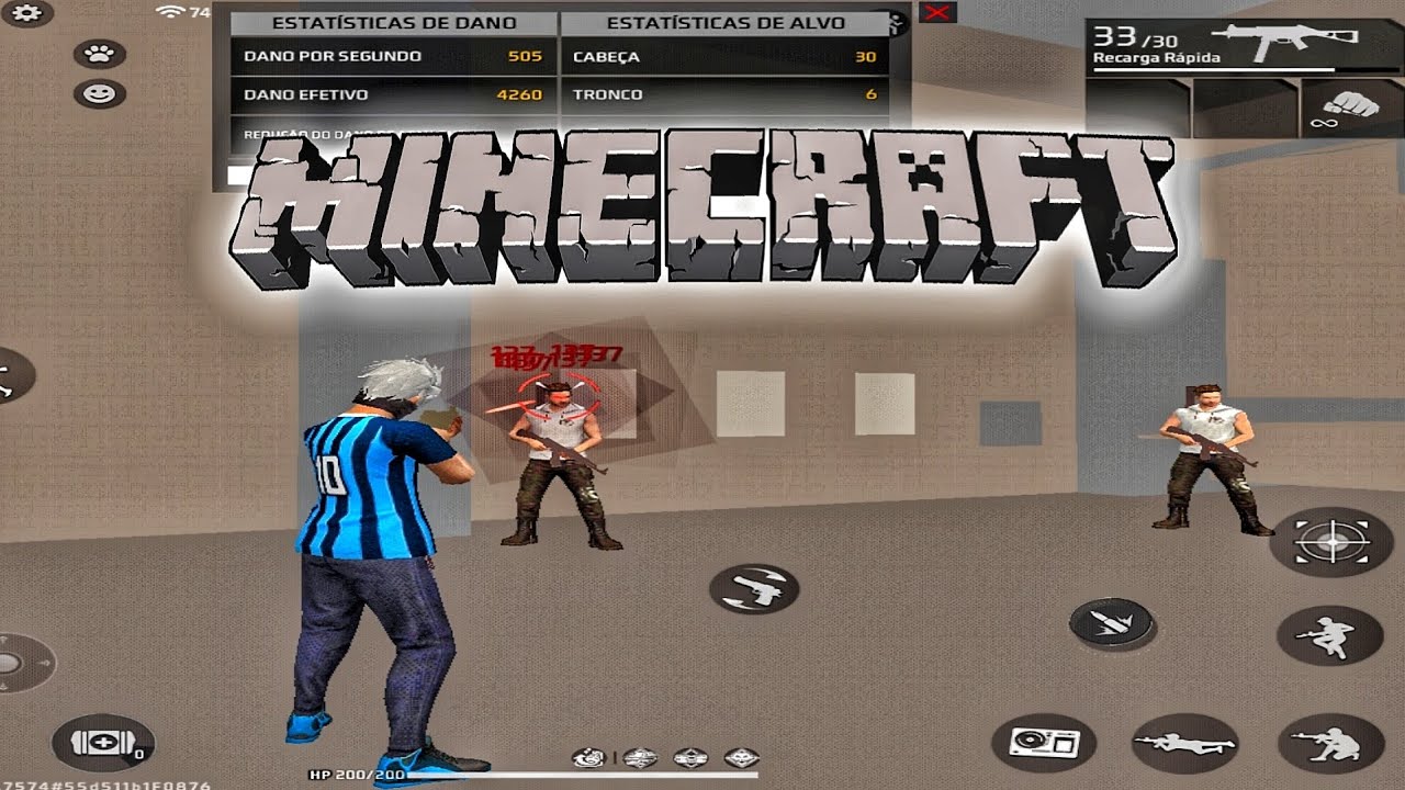 como colocar os gráficos de Minecraft no mobilador | free fire - YouTube