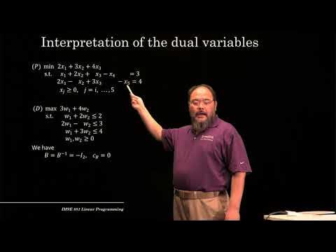 IMSE881 - Lecture 6 - Dual Variables - Part 3/4 - YouTube