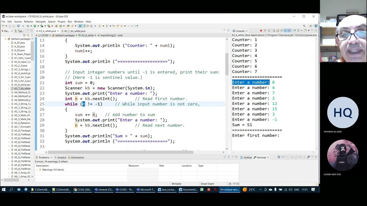 Java: 3.6. while, do while, break, continue (CS102 2022-10-13) - YouTube