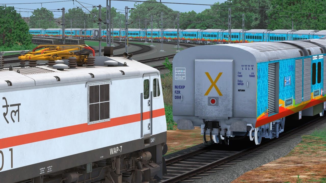 🚩WAP-7 ELECTRIC ENGINE SHUNTING LHB HAMSAFAR EXPRESS || Icf Jan ...